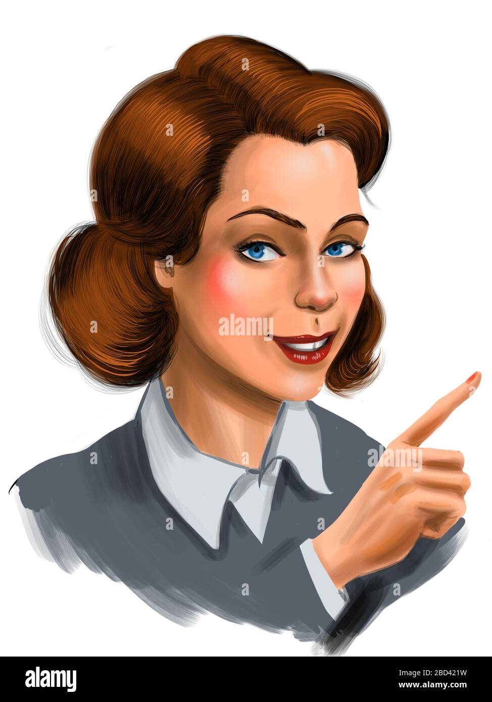 Girl pointing art artwork hi-res stock photography and images - Alamy