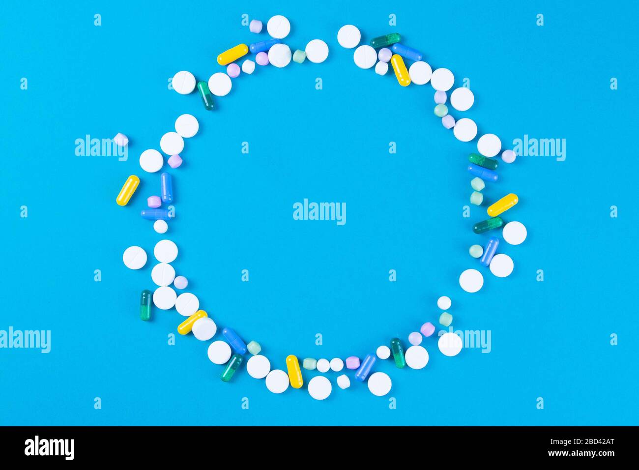 Many tablets are lined in the form of a circle. Place for the ...