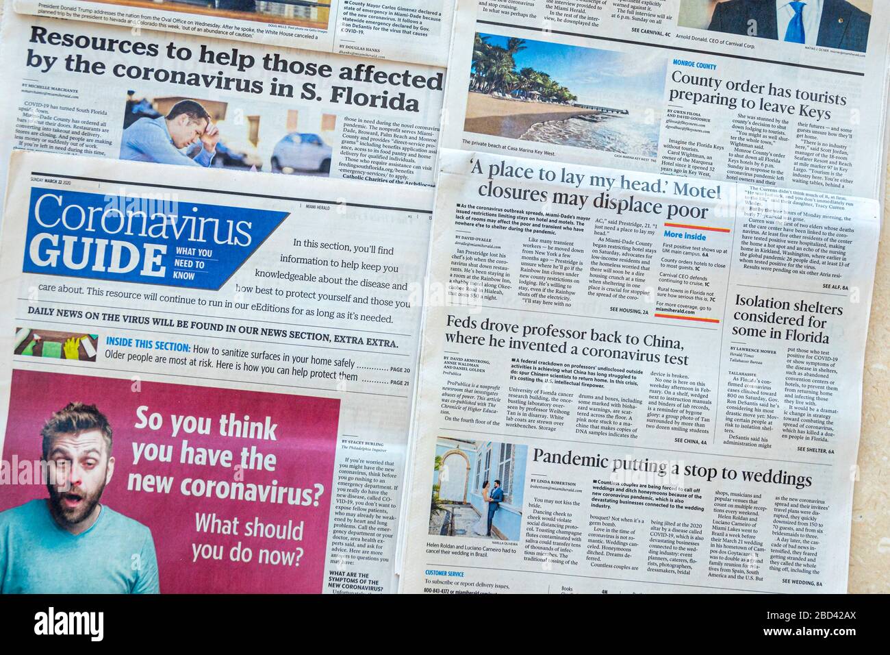 Miami Beach Florida,Miami Herald front page newspaper headlines ...