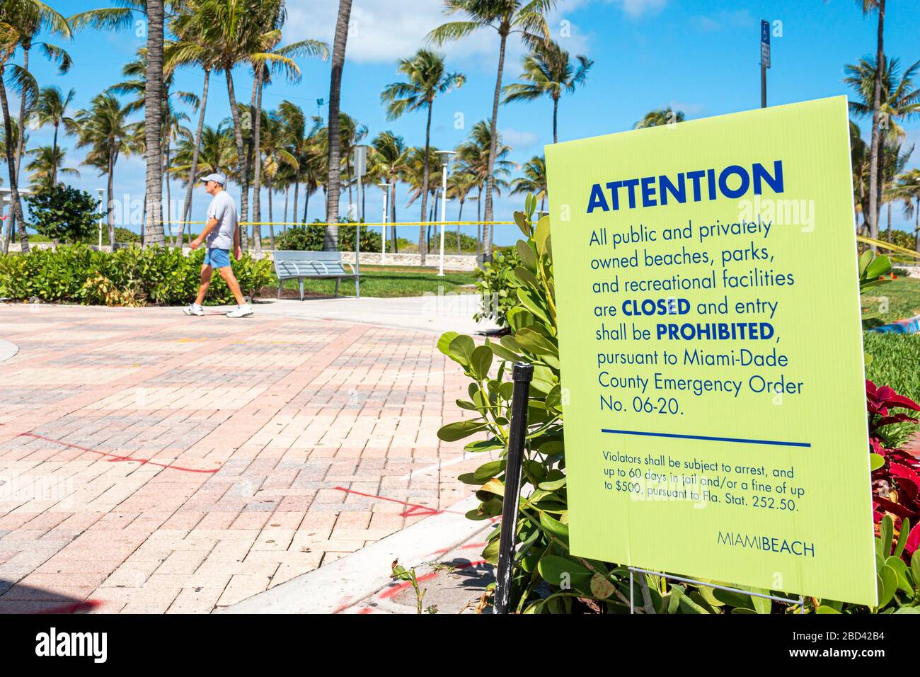 Miami Beach Florida,Lummus Park,South Beach,closed public beaches parks ...