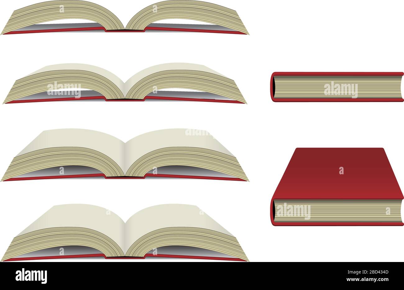 Blank book (side view) illustration set Stock Vector Image & Art - Alamy