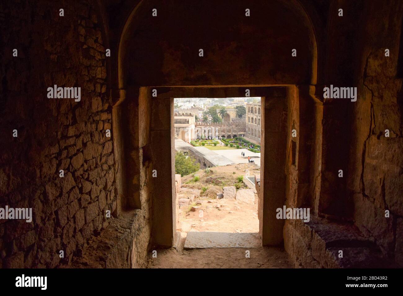 Historical Fort Stone Wall Corridor Stock Photography Image Stock Photo ...
