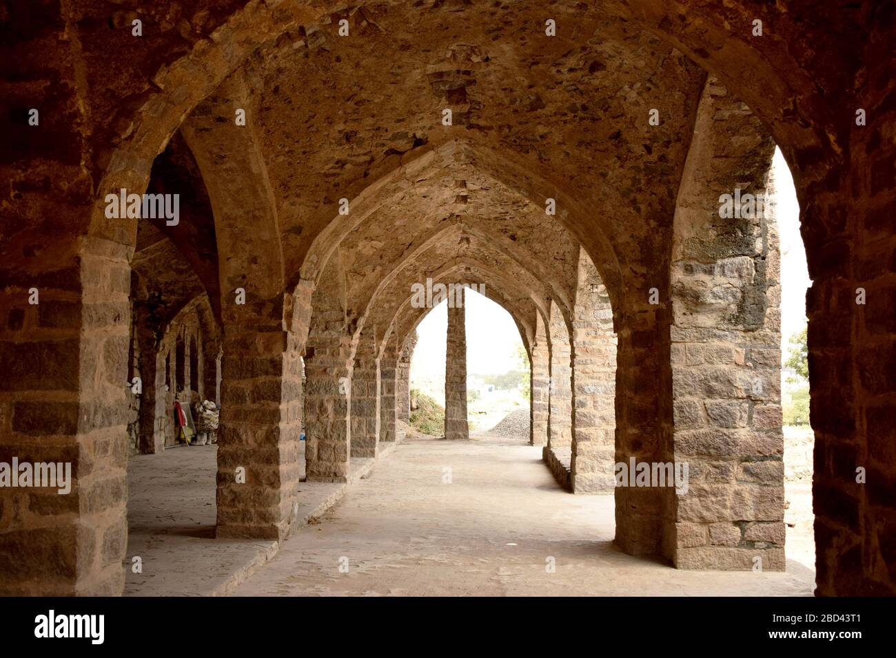 Historical Fort Stone Wall Corridor Stock Photography Image Stock Photo ...