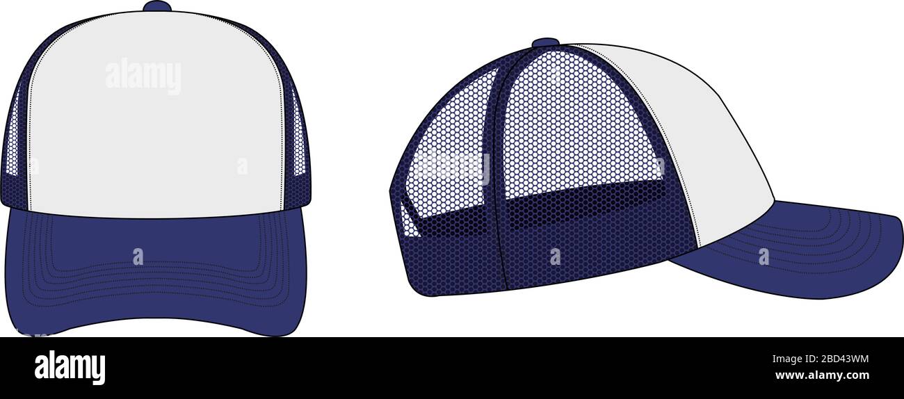 trucker cap / mesh cap template illustration Stock Vector Image & Art ...