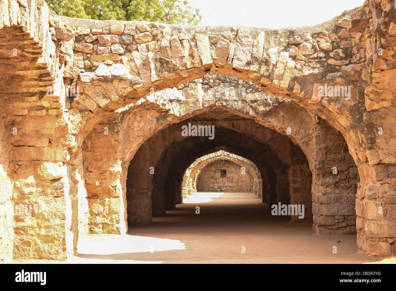 Historical Fort Stone Wall Corridor Stock Photography Image Stock Photo ...