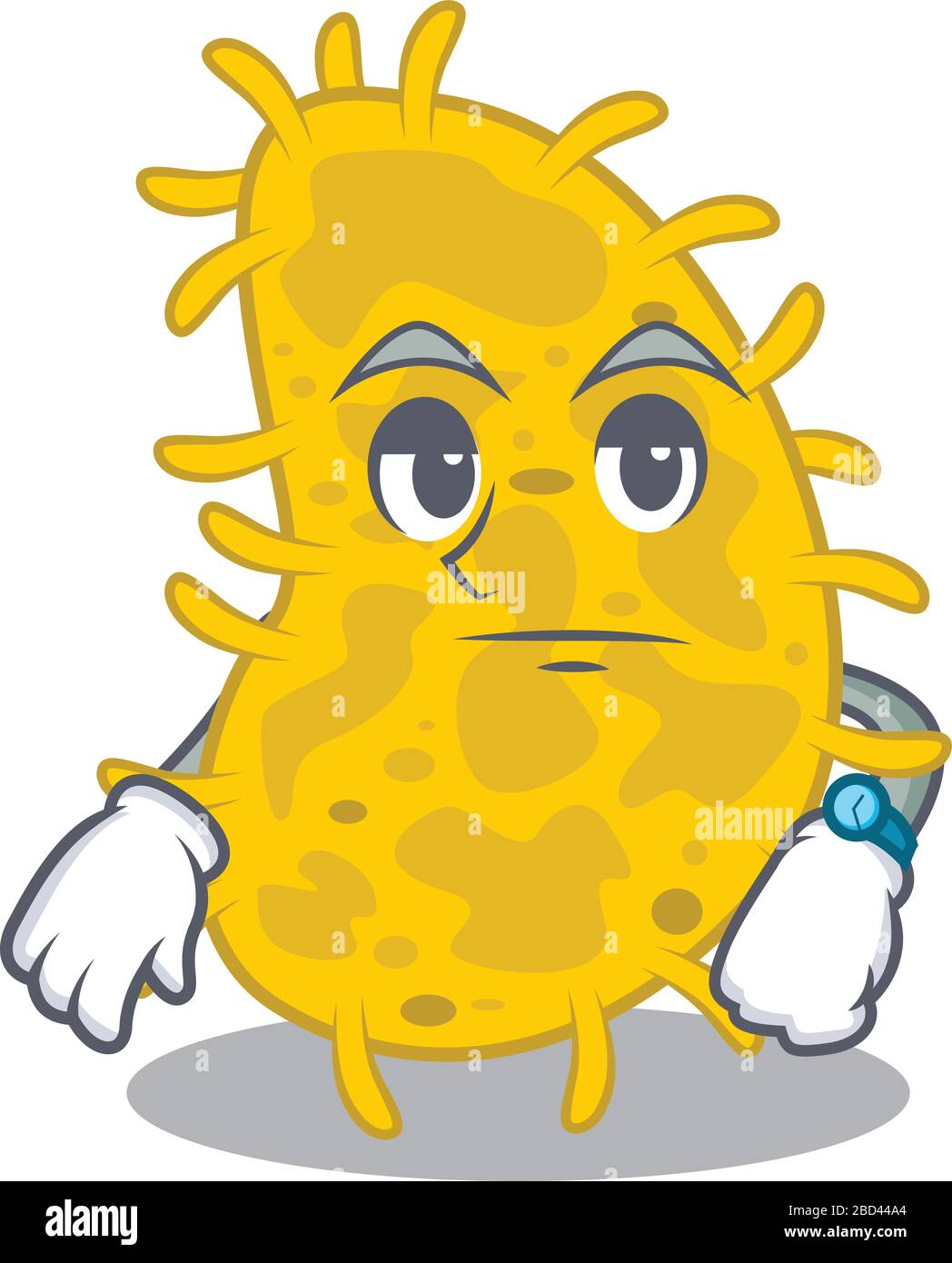 Mascot design of bacteria spirilla showing waiting gesture Stock Vector ...