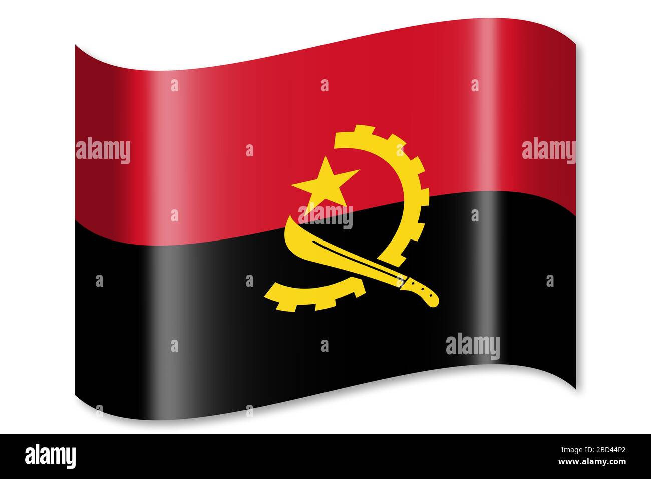Flag of Angola Stock Photo - Alamy