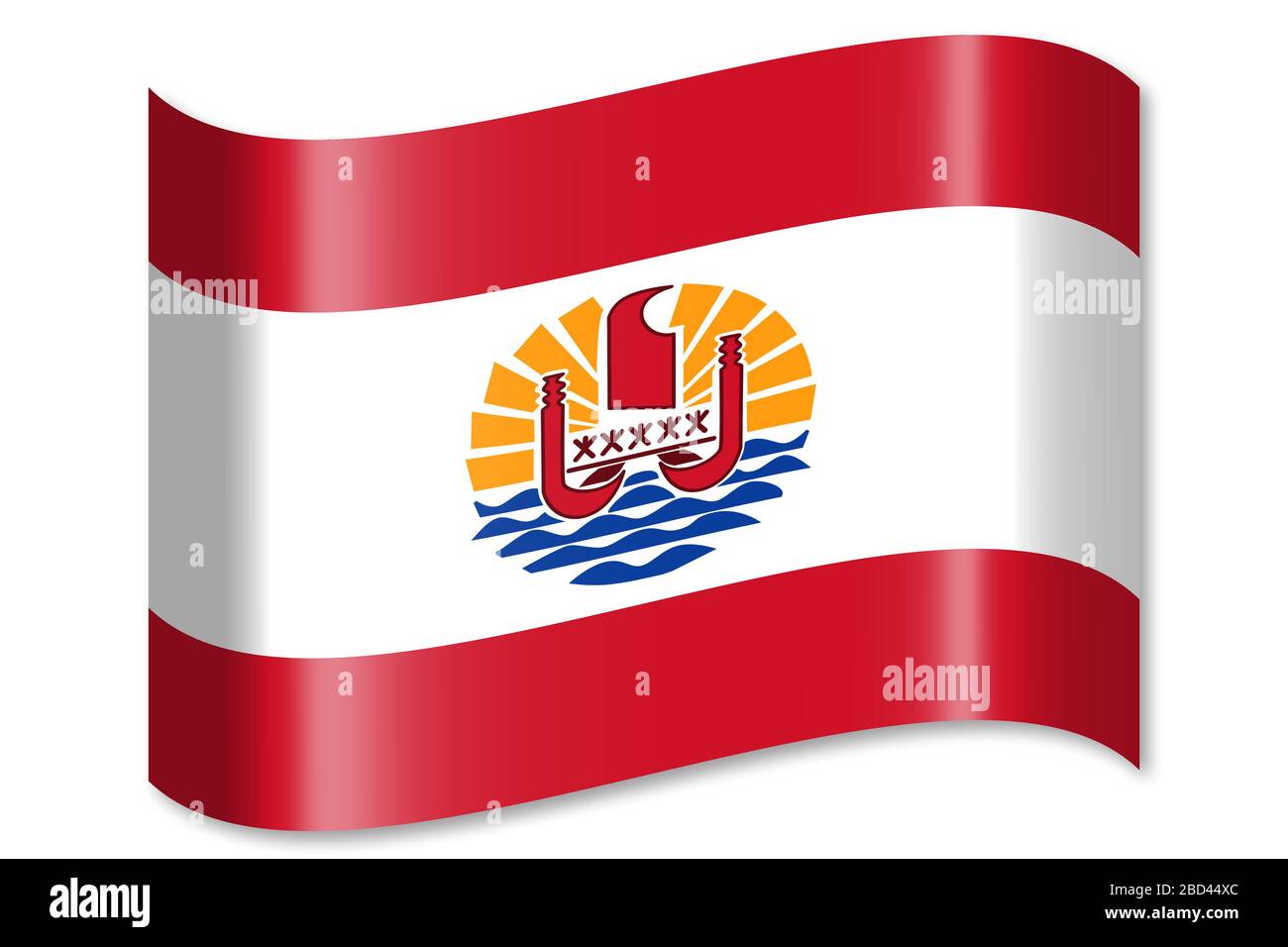 Flag of French Polynesia Stock Photo - Alamy