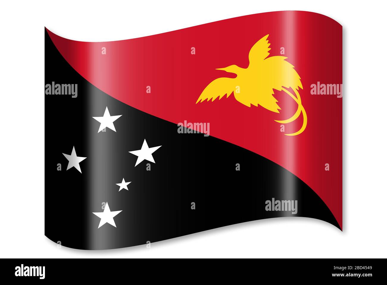 Flag of Papua New Guinea Stock Photo - Alamy