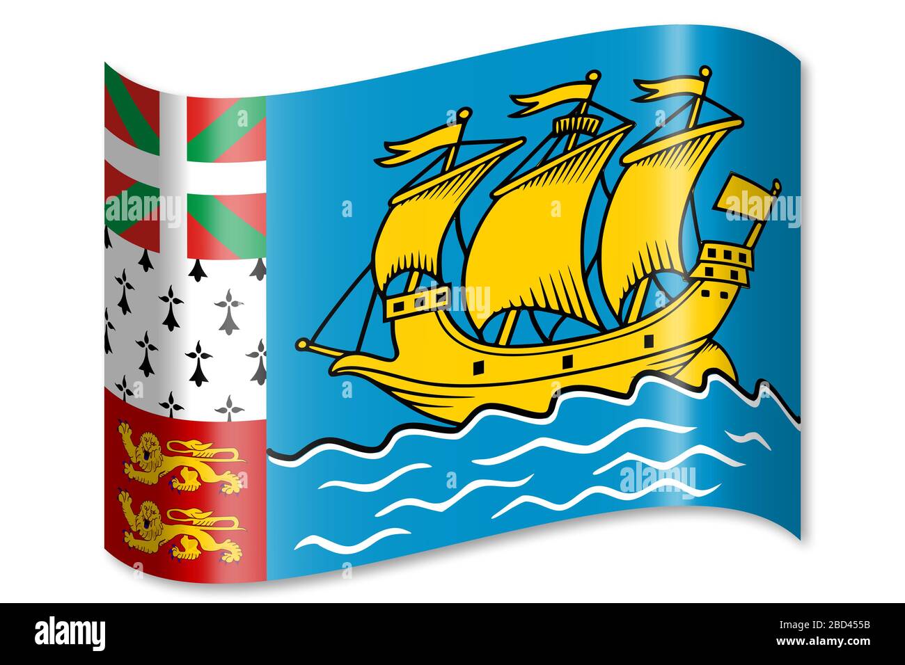 Flag of Saint Pierre and Miquelon Stock Photo - Alamy