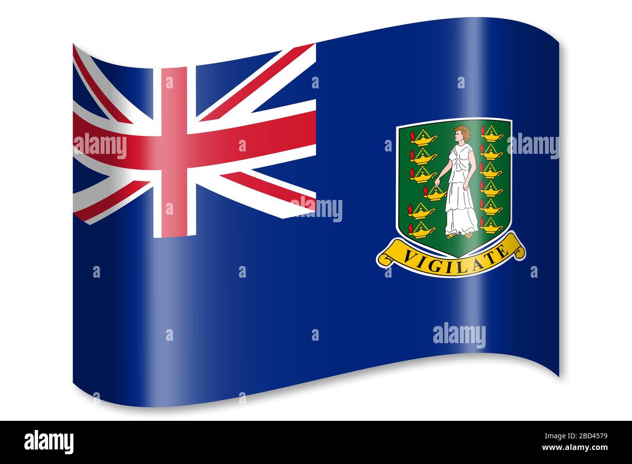 Flag of The British Virgin Islands Stock Photo - Alamy