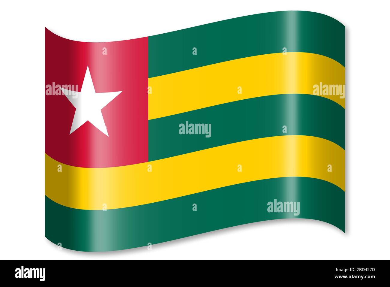 Flag of Togo Stock Photo - Alamy