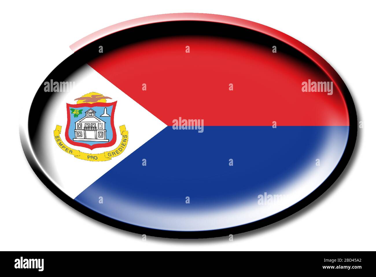Flag of Sint Maarten Stock Photo - Alamy