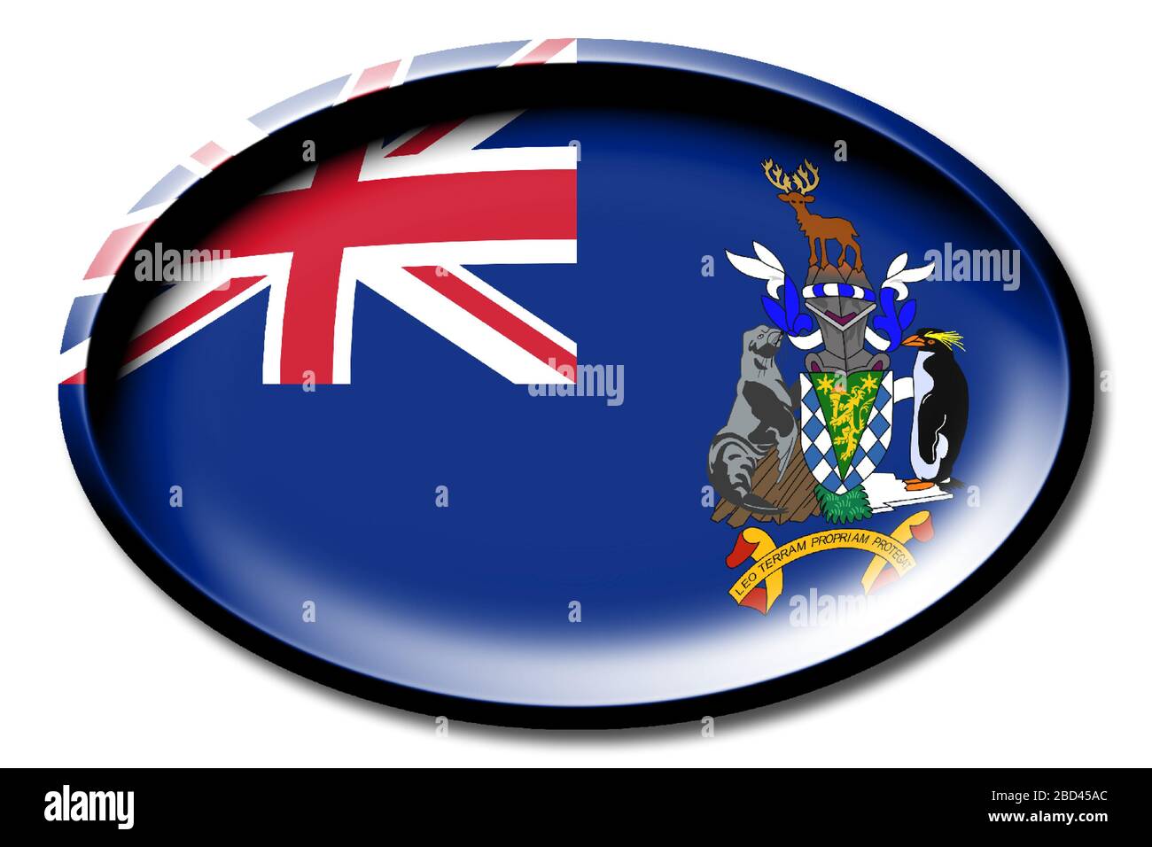 Flag of South Georgia and South Sandwich Islands Stock Photo - Alamy