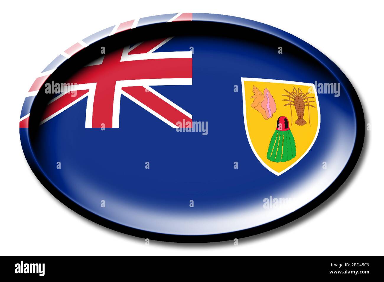 Flag of Turks and Caicos Islands Stock Photo - Alamy