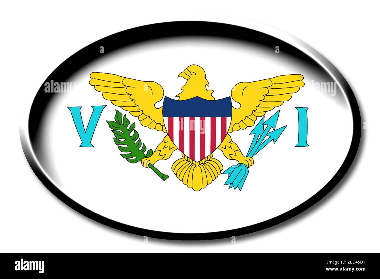 Flag of American Virgin Islands Stock Photo - Alamy