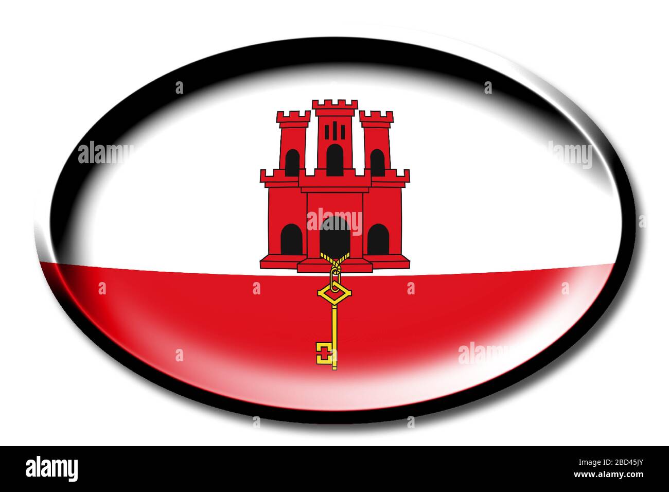 Flag of Gibraltar Stock Photo - Alamy