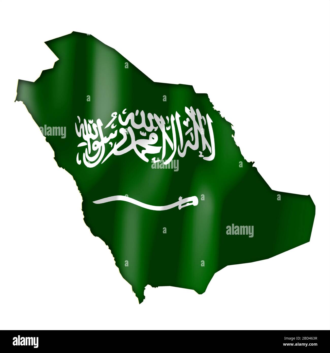 Saudi arabia flag outline Cut Out Stock Images & Pictures - Alamy