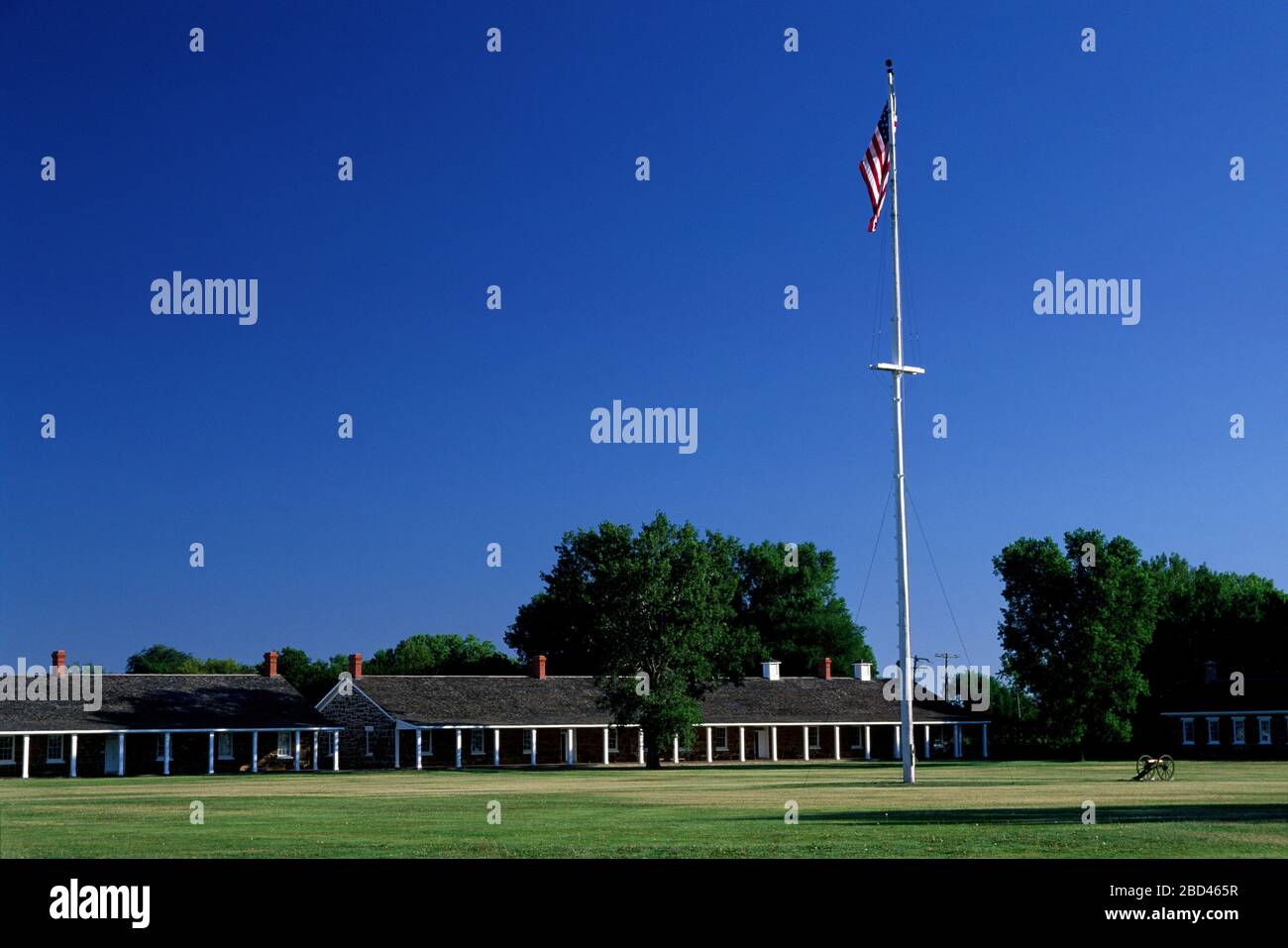 Flagpole in Parade Ground, Fort Larned National Historic Site, Kansas ...