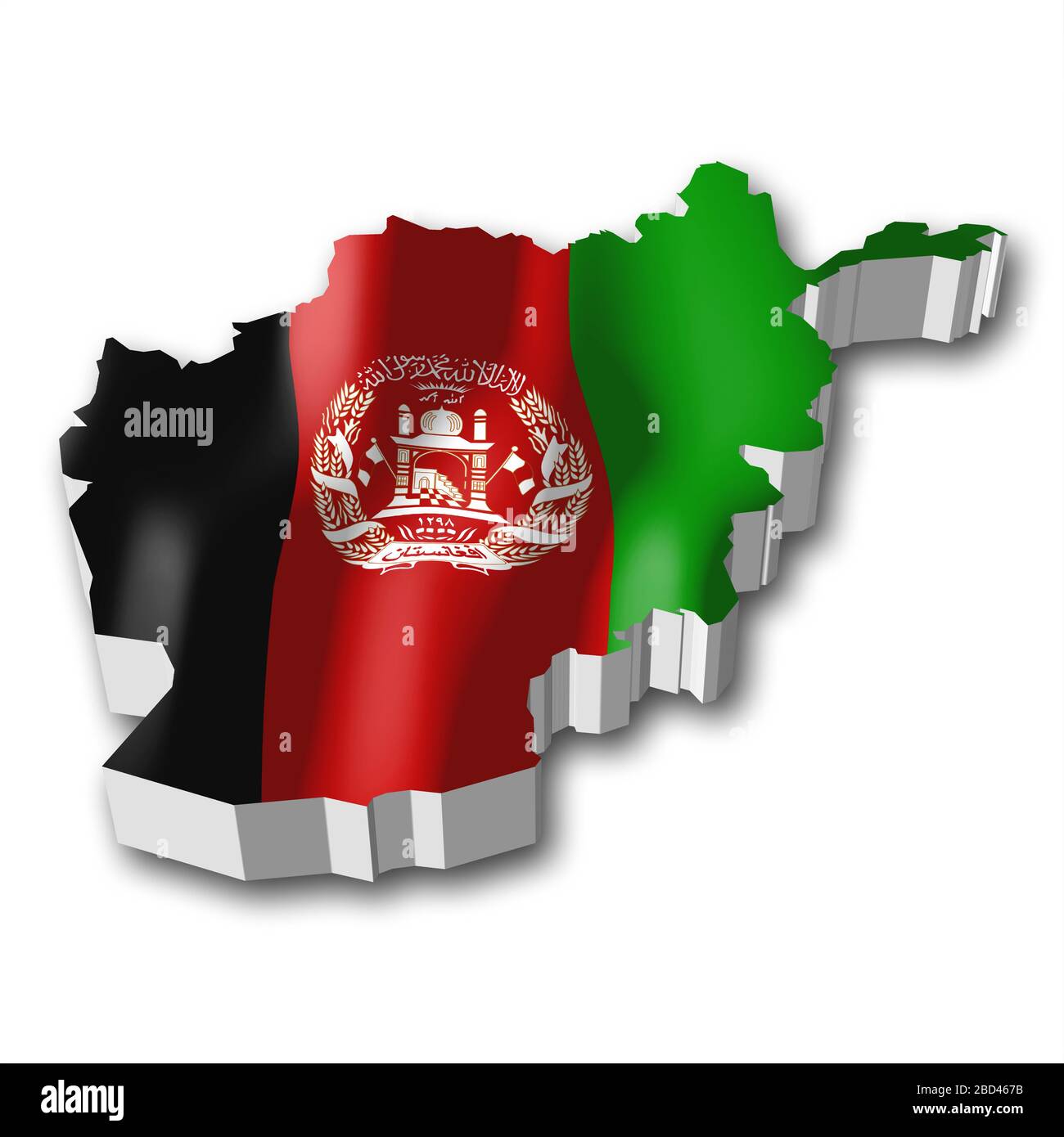 3D flag - Afghanistan Stock Photo - Alamy