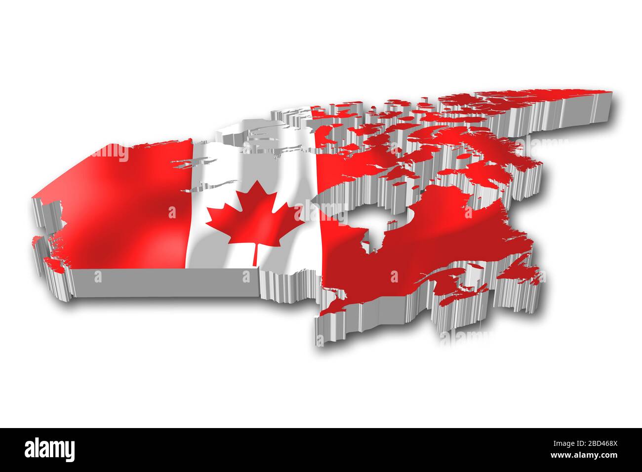 3D flag - Canada Stock Photo - Alamy