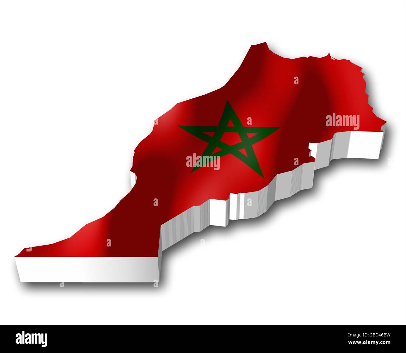3D flag - Morocco Stock Photo - Alamy