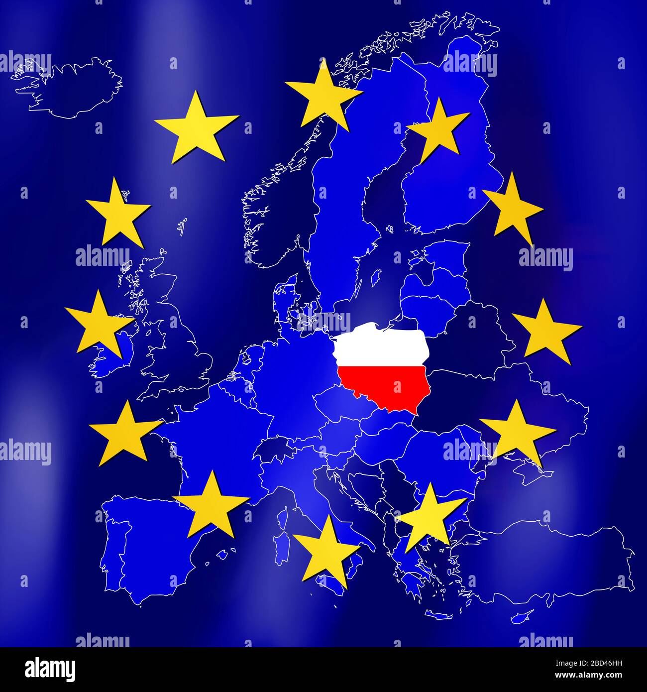 EU map - Poland Stock Photo - Alamy