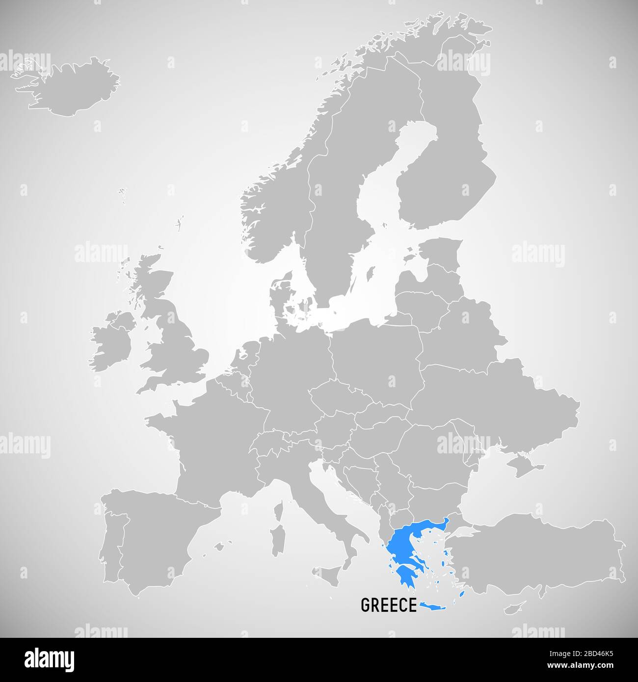 Greece - map Stock Photo - Alamy