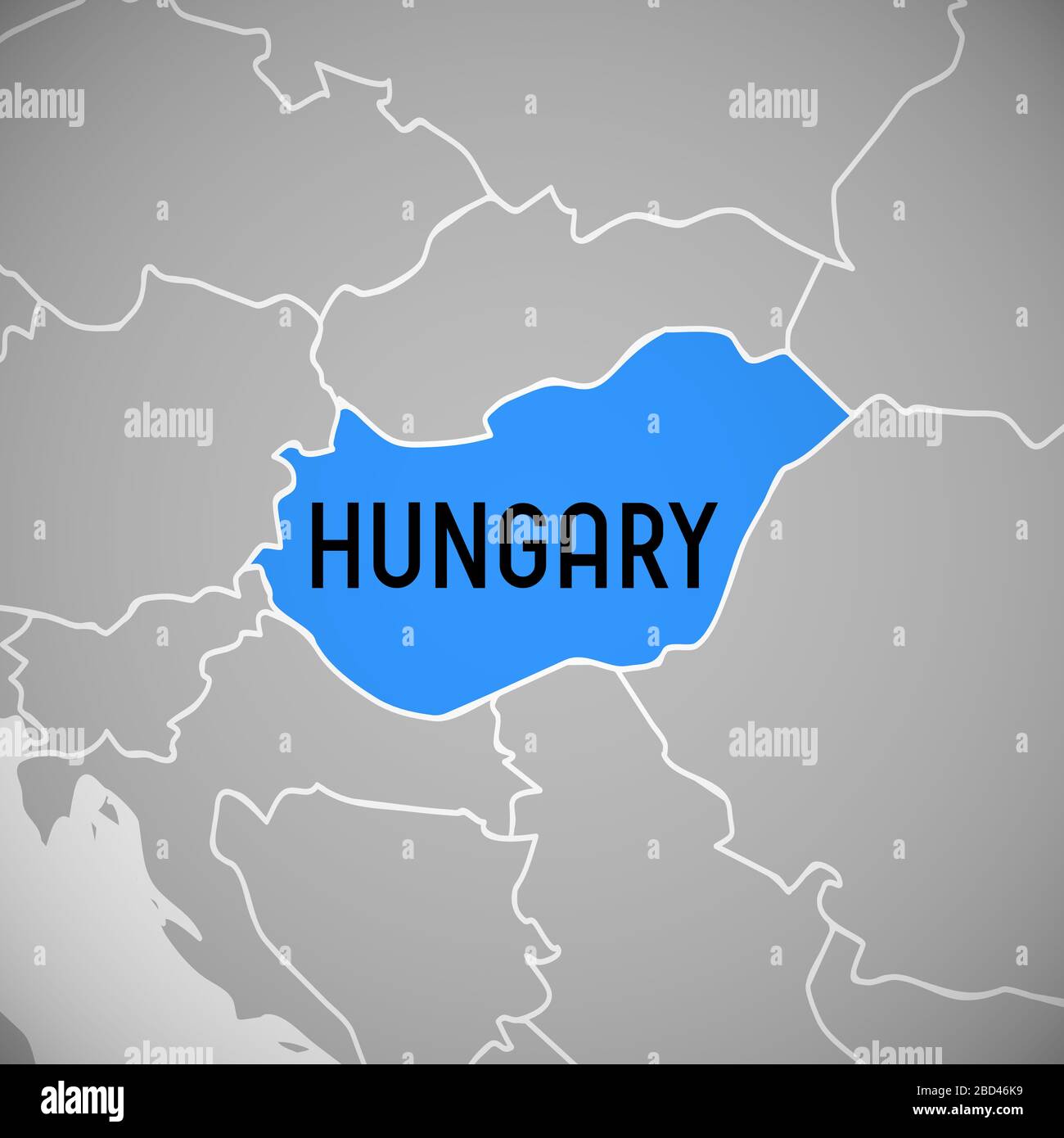 Hungary - map Stock Photo - Alamy
