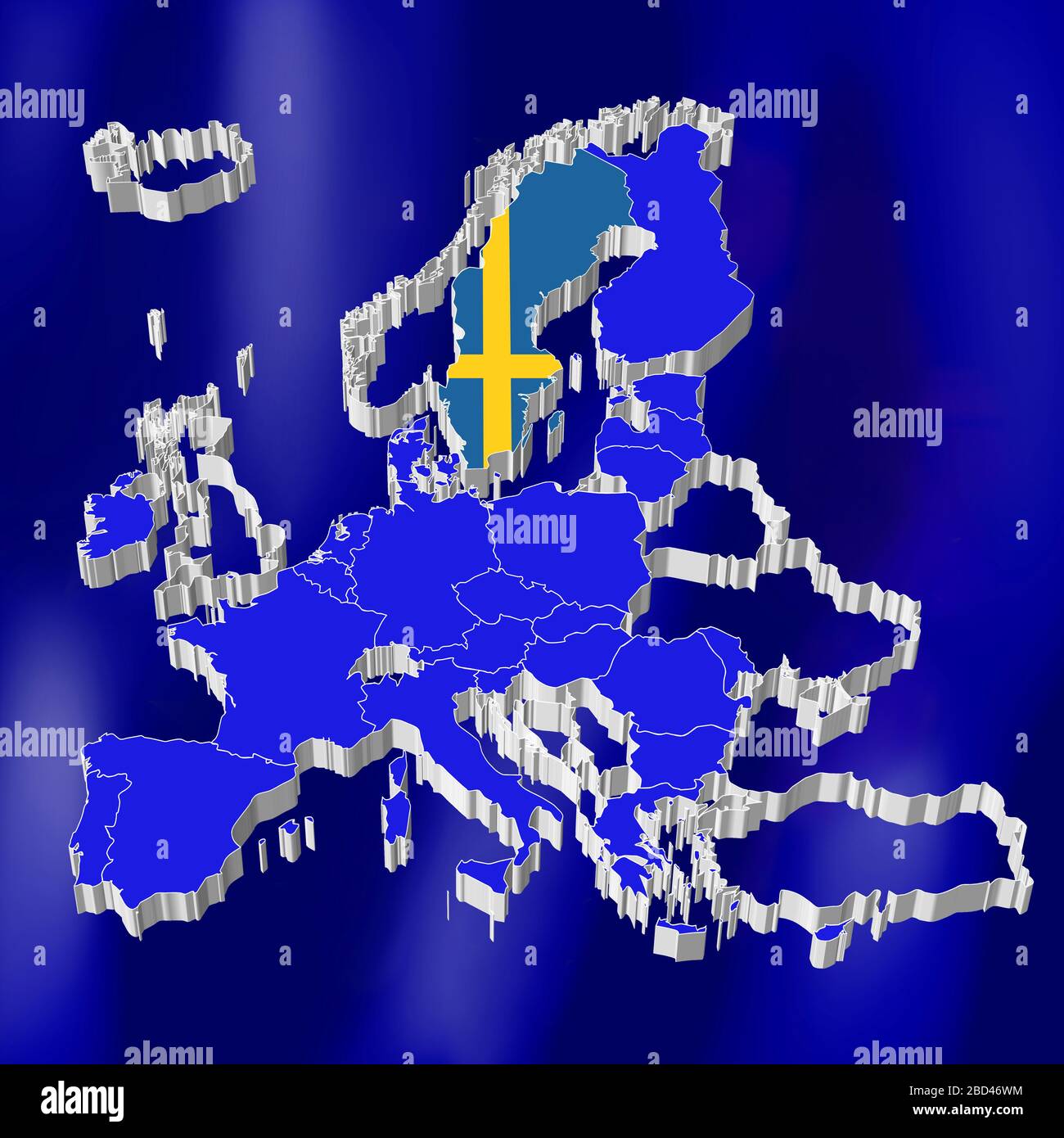 European Union map - Sweden Stock Photo - Alamy