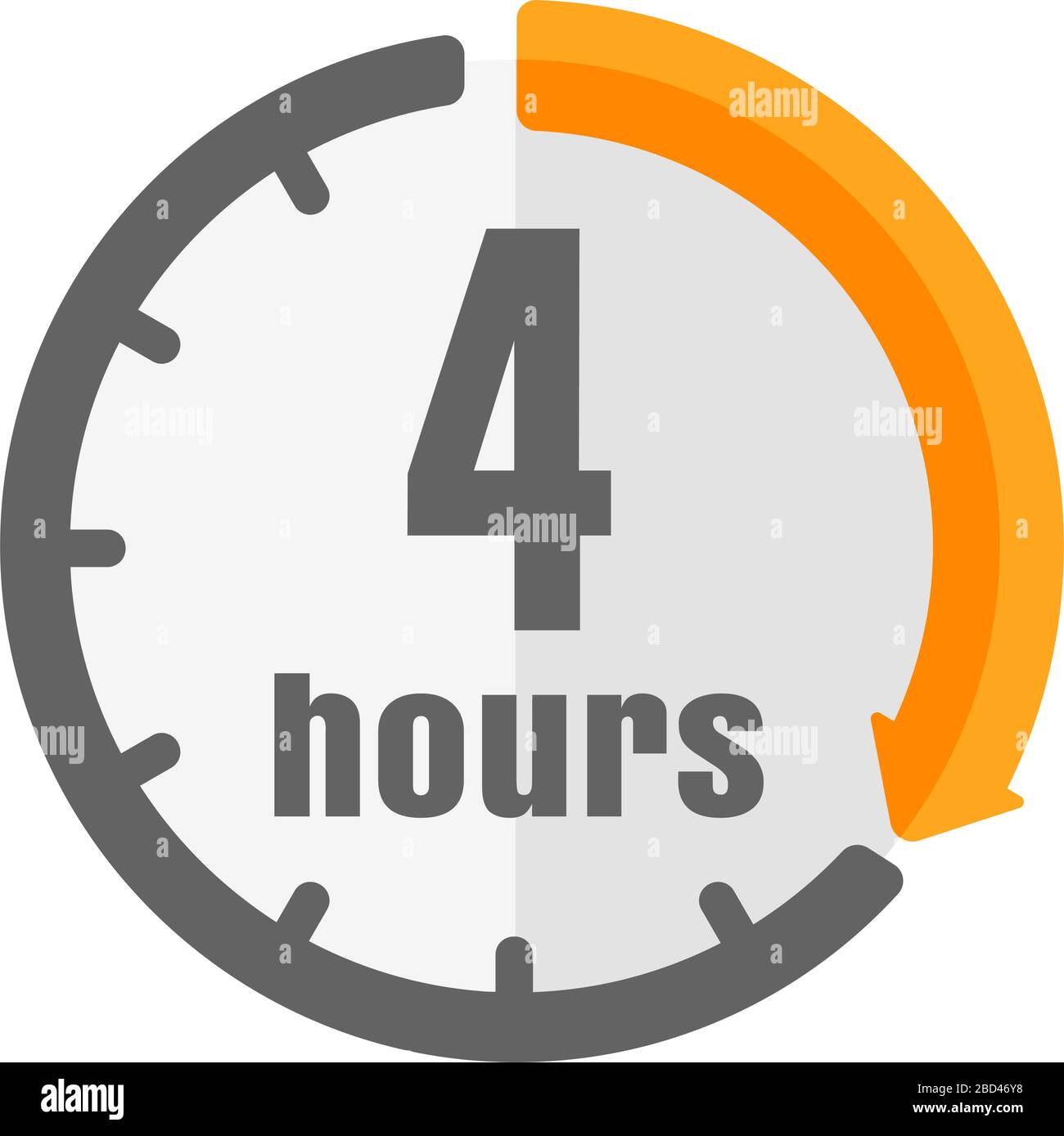 Timer, clock vector icon illustration ( 4 hours Stock Vector Image ...