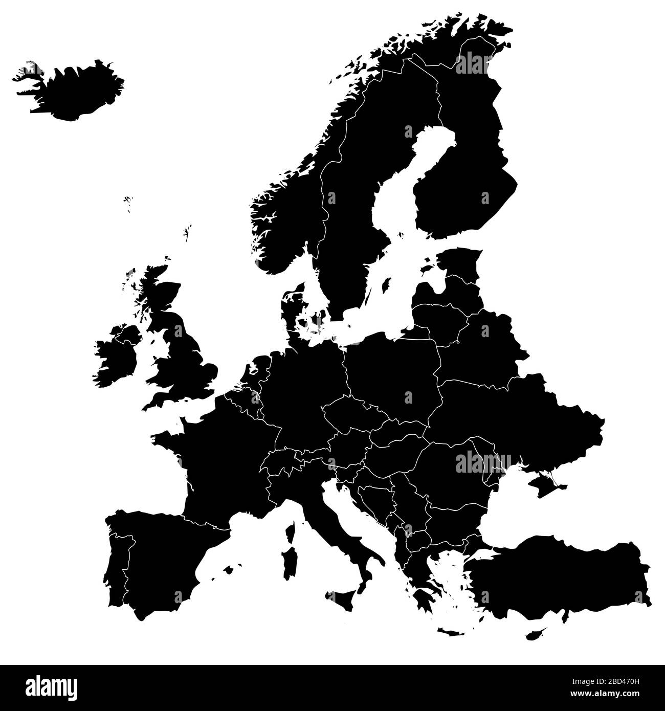 Map of Europe Stock Photo - Alamy