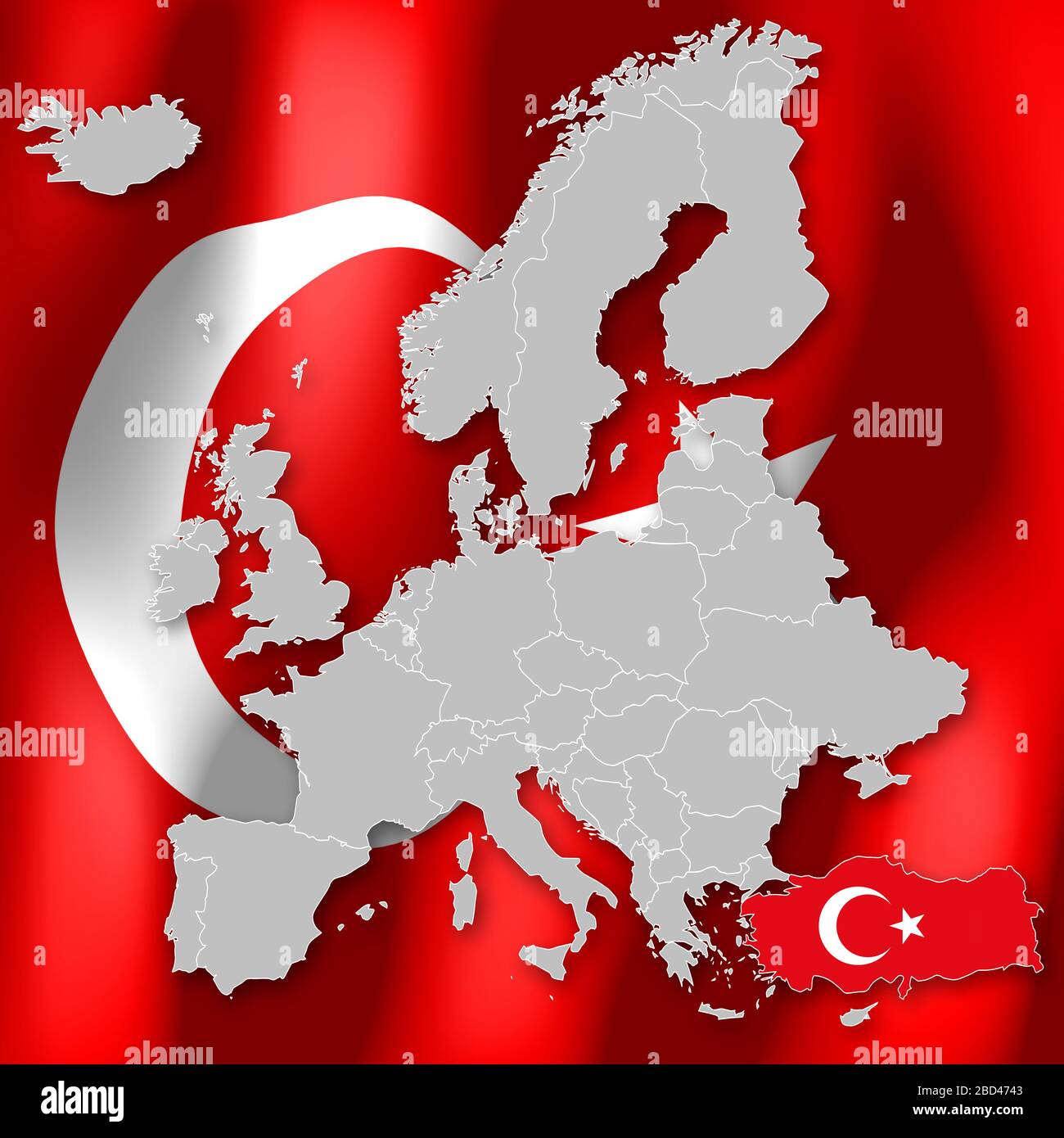 Map of Europe - Turkey Stock Photo - Alamy