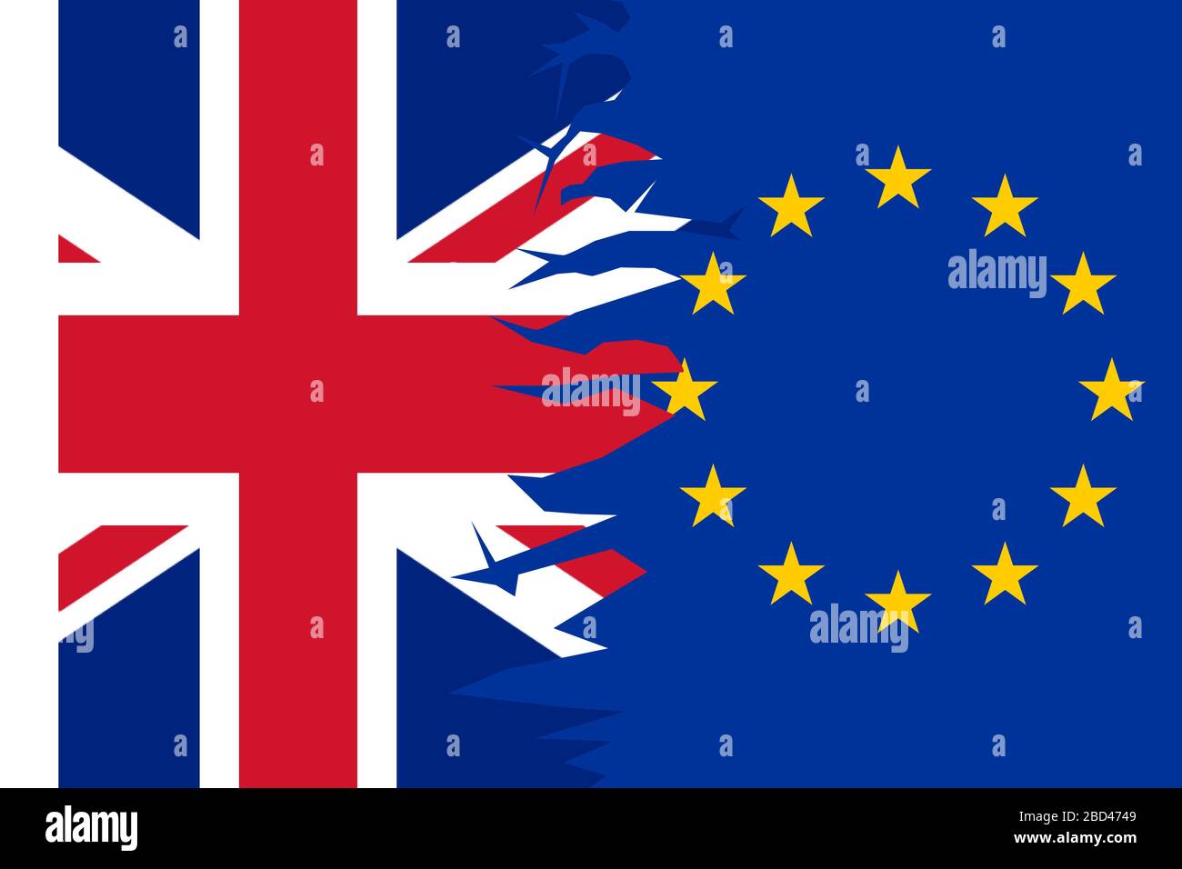 Brexit - Great Britain and European Union flag Stock Photo - Alamy