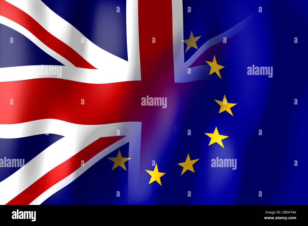 Brexit - Great Britain and European Union flag Stock Photo - Alamy