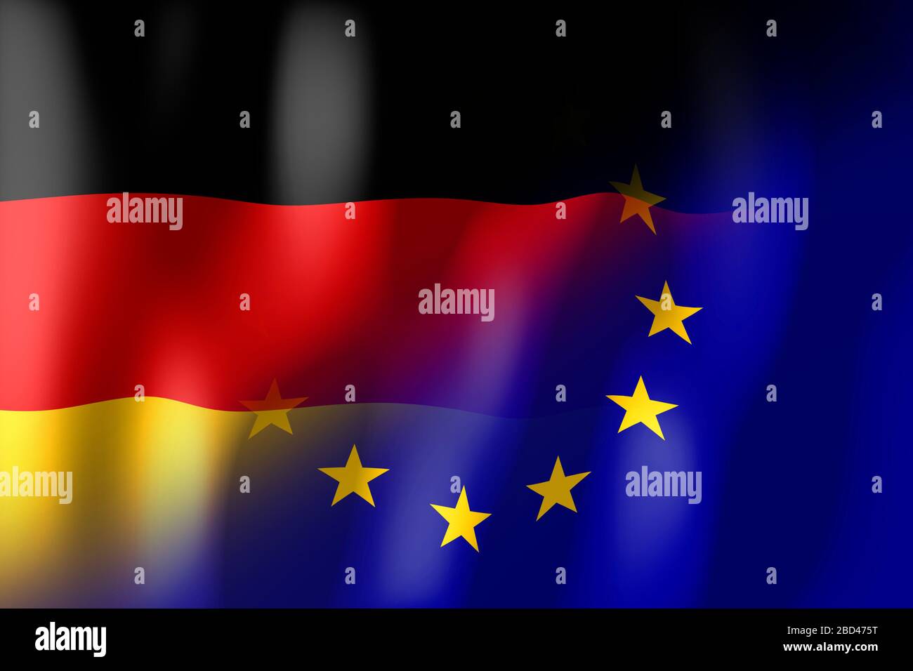 Germany and European Union flags Stock Photo - Alamy