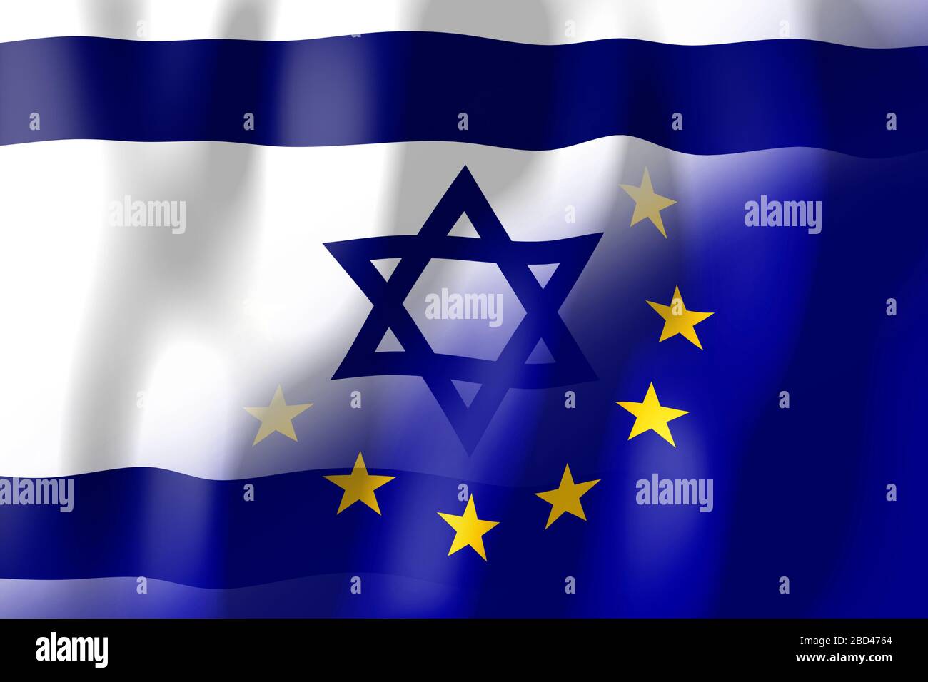 Israel and European Union flags Stock Photo - Alamy