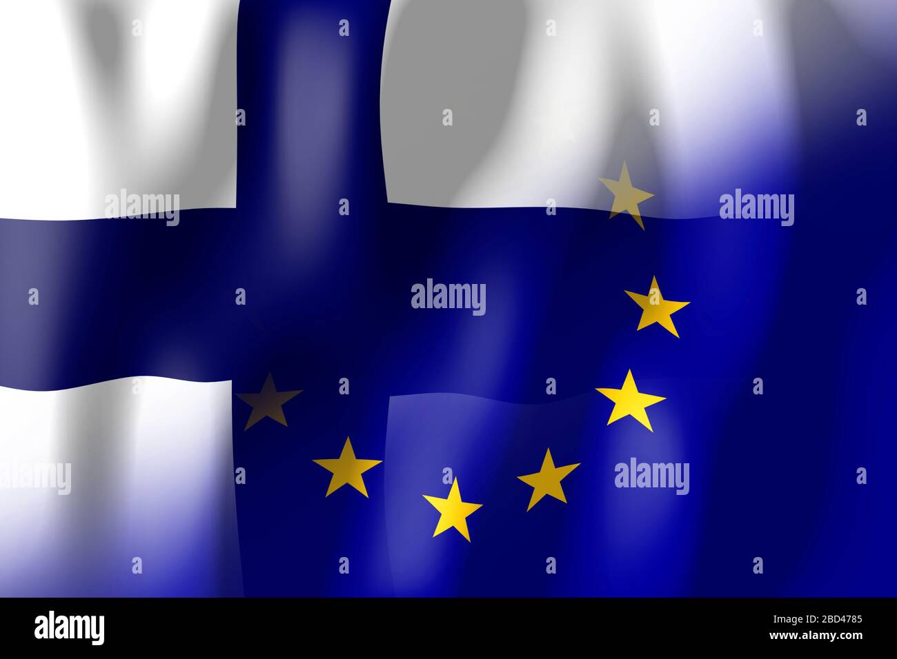 Finland and European Union flags Stock Photo - Alamy