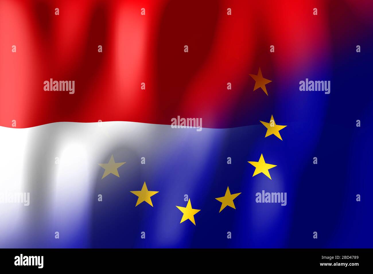 Malta and European Union flags Stock Photo - Alamy