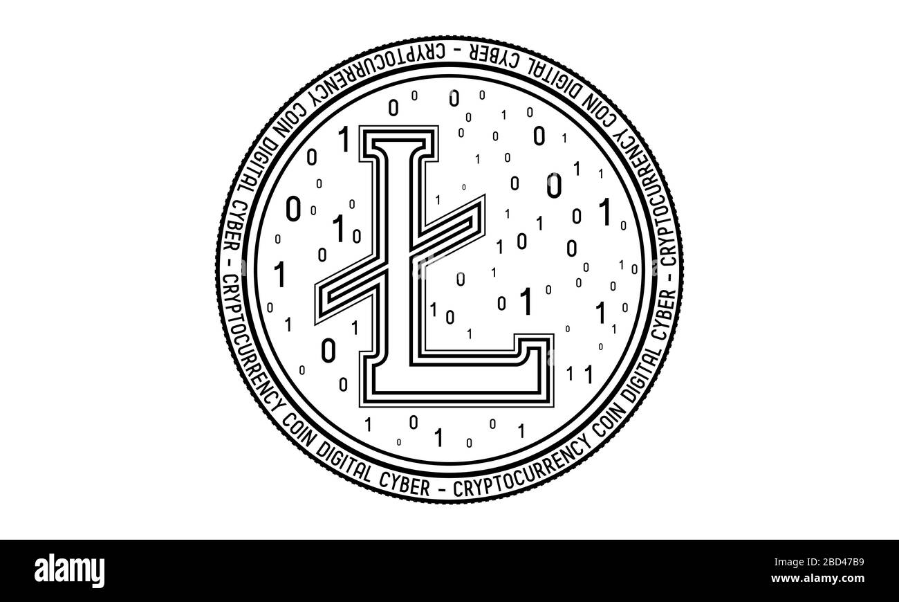 Litecoin currency - isolated on white background Stock Photo - Alamy