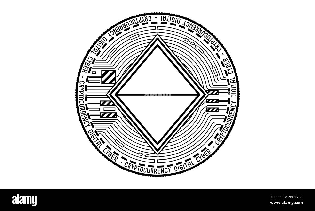 Ethereum currency - isolated on white background Stock Photo - Alamy