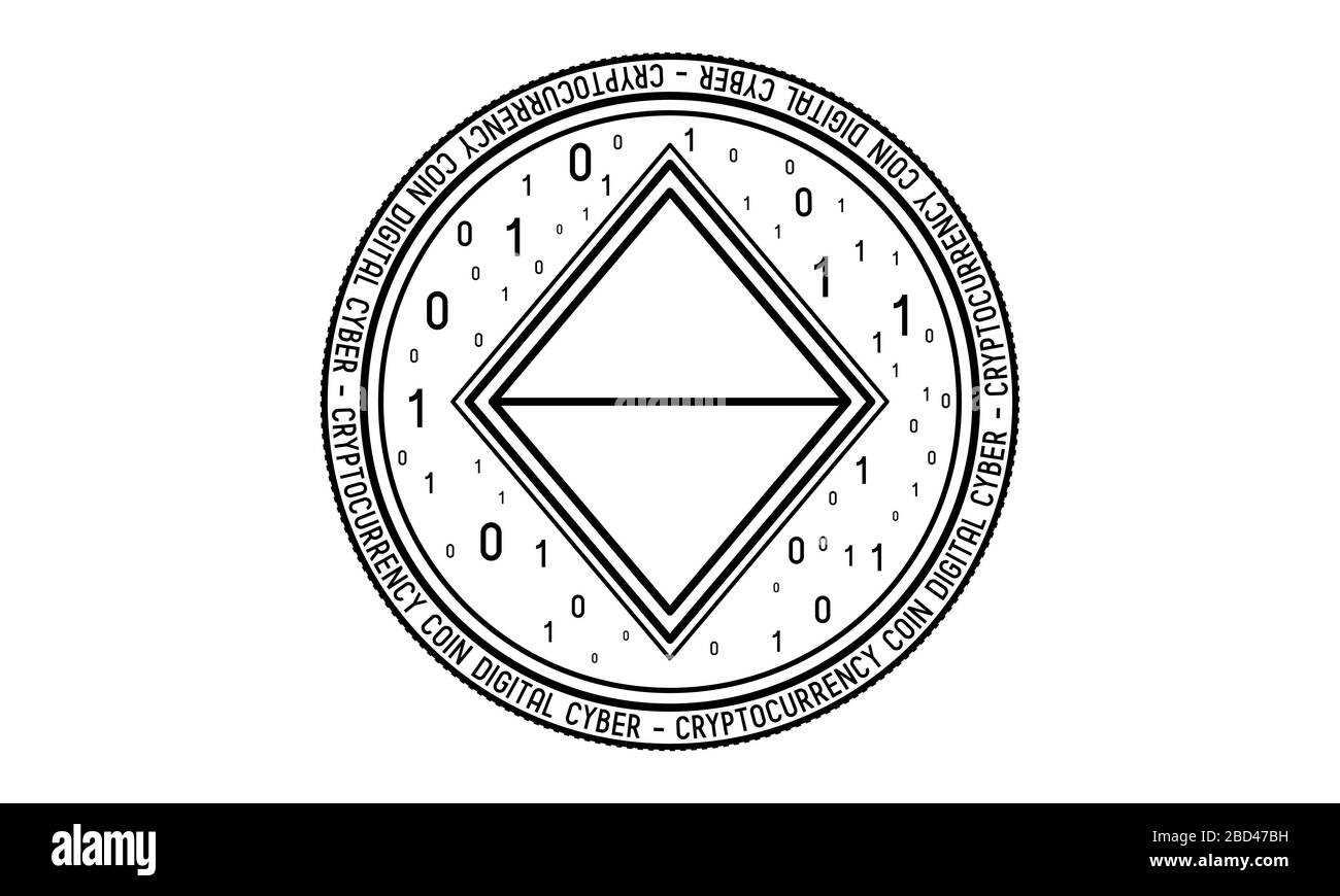 Ethereum currency - isolated on white background Stock Photo - Alamy