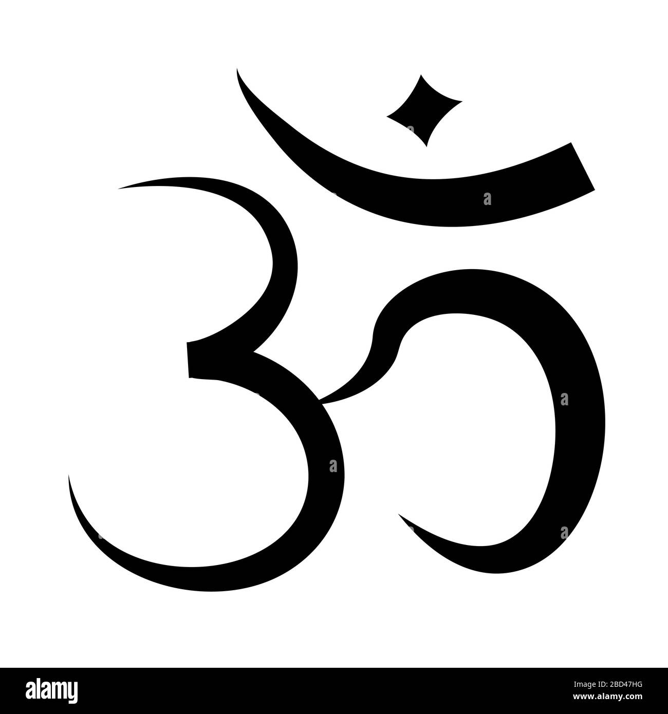 Hinduism sign - isolated on white background Stock Photo - Alamy