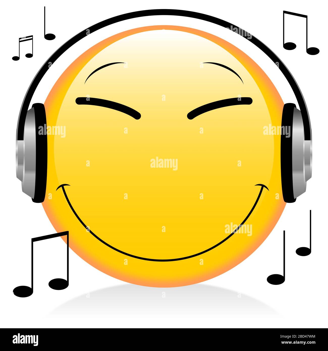 Headphones emoticon hi-res stock photography and images - Alamy