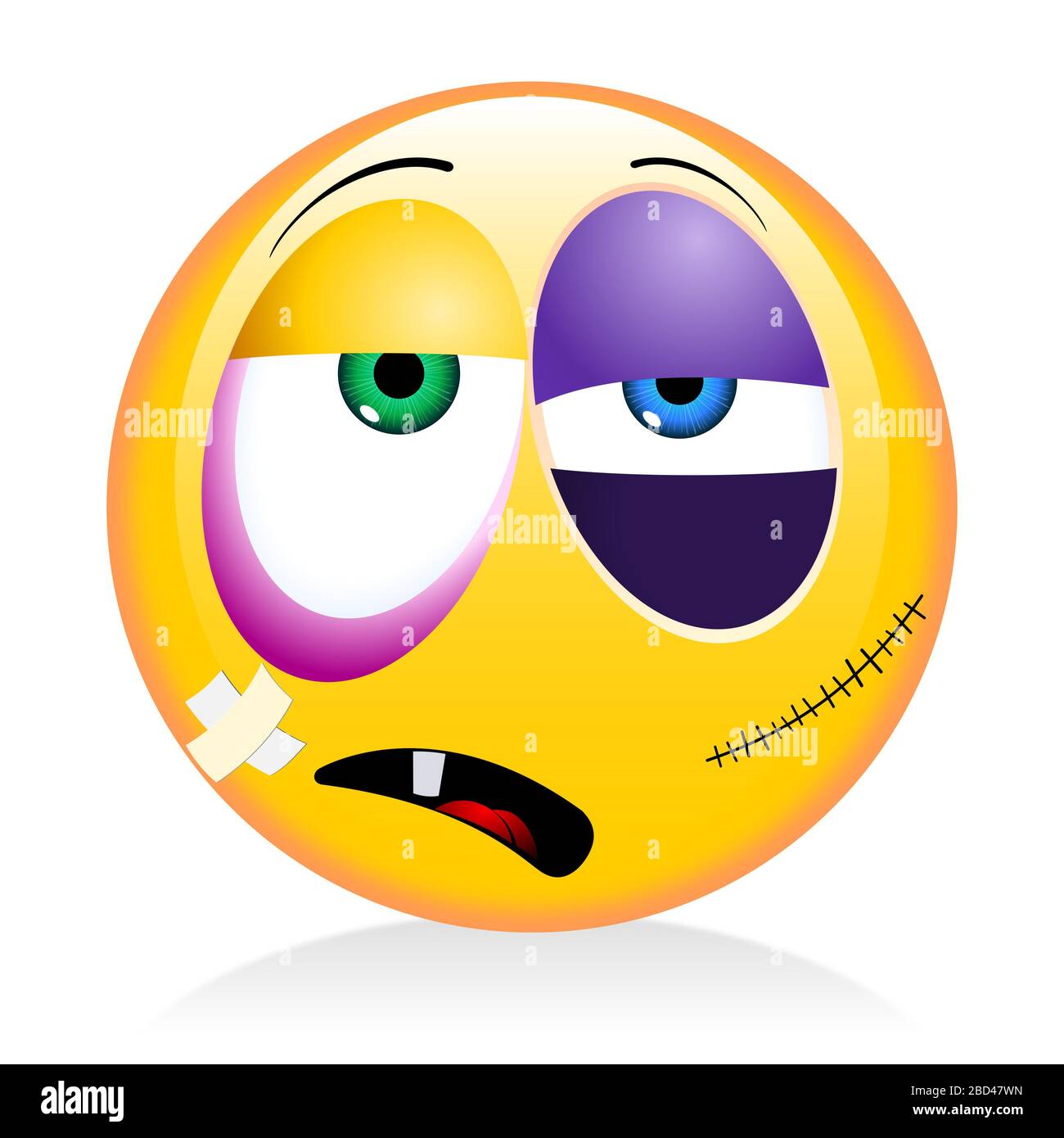 Emoji, emoticon - beaten-up Stock Photo - Alamy