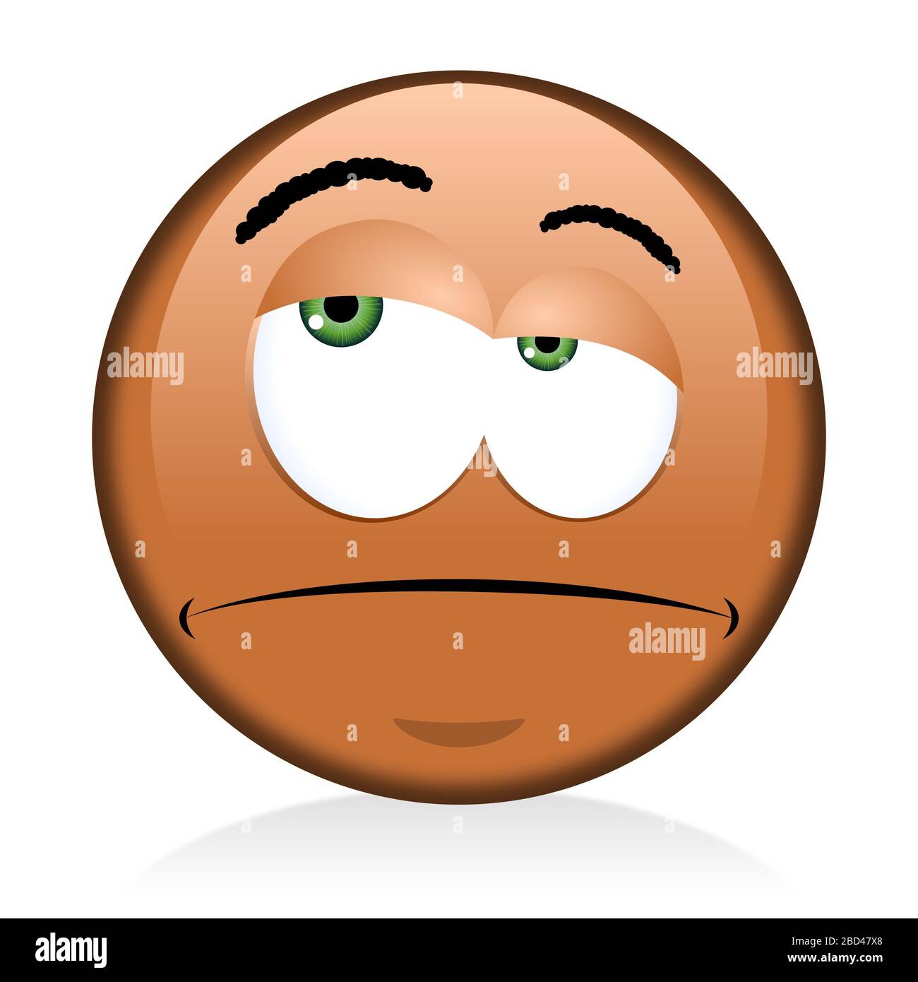 Black emoji, emoticon - grumpy Stock Photo - Alamy