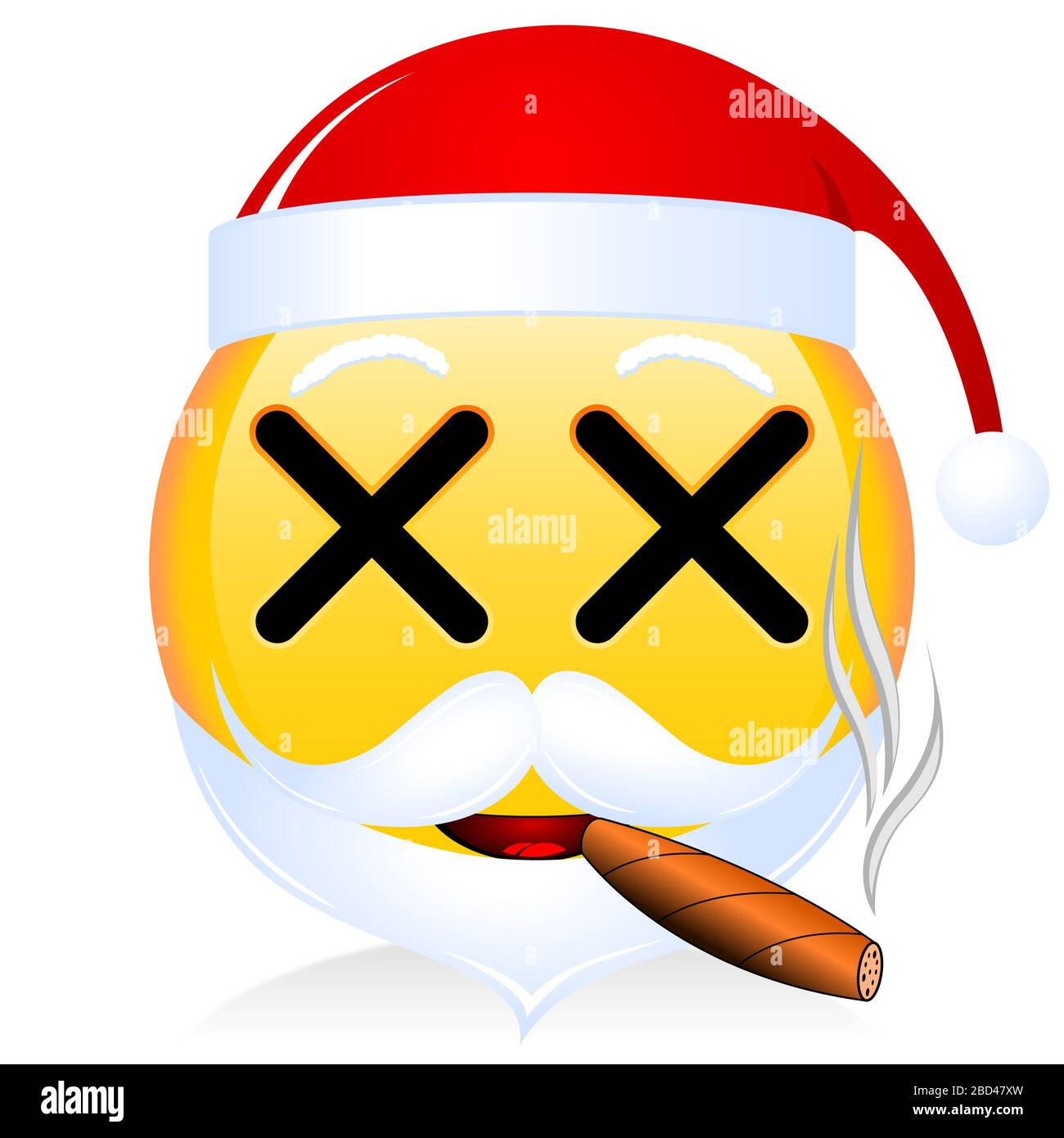 Santa Claus emoji, emoticon Stock Photo - Alamy