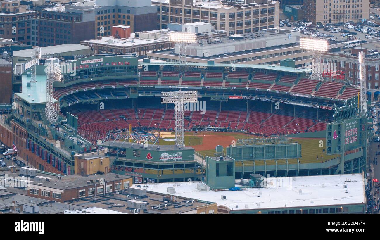 Boston Fenway Park Stadium - aerial view - BOSTON. UNITED STATES ...