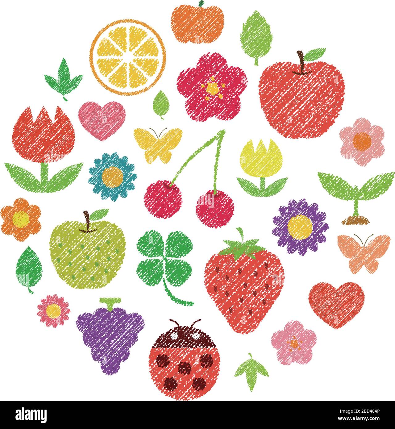 Pencil drawing fruits hi-res stock photography and images - Alamy