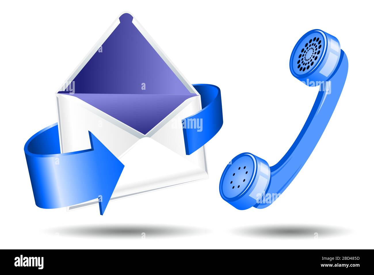 Letter and phone illustration Stock Photo - Alamy